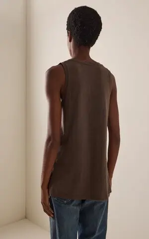 THE ROW Elana Cotton, Silk And Cashmere Tank Top