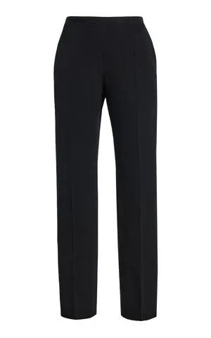 THE ROW Cyril Wool Straight-leg Pants - Black