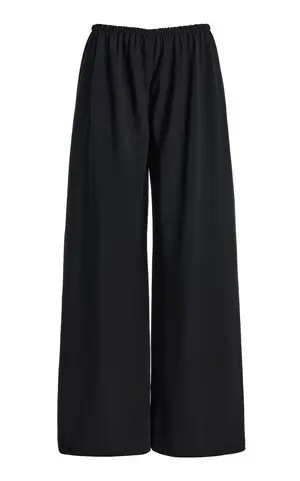 THE ROW Gala Wool Wide-leg Pants - Black