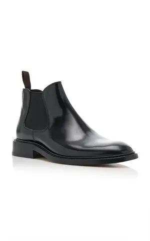 THE ROW Gable Leather Ankle Boots