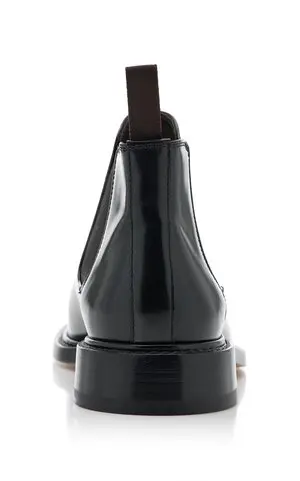 THE ROW Gable Leather Ankle Boots