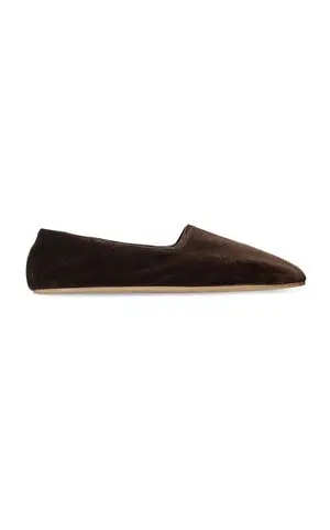 THE ROW Ponti Cotton Slippers - Brown