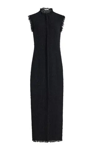 THE ROW Lana Cotton Tweed Maxi Dress