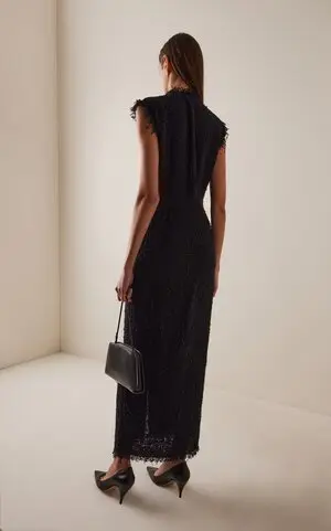 THE ROW Lana Cotton Tweed Maxi Dress
