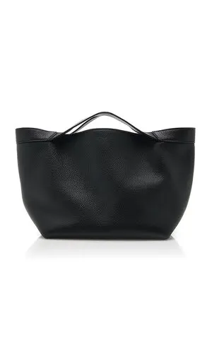 THE ROW Small Kit Leather Tote Black