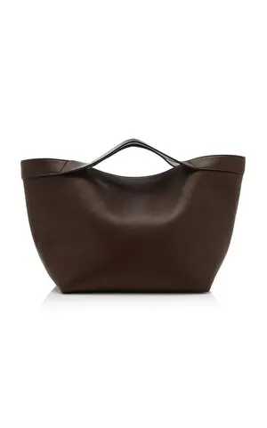 THE ROW Small Kit Leather Tote - Brown