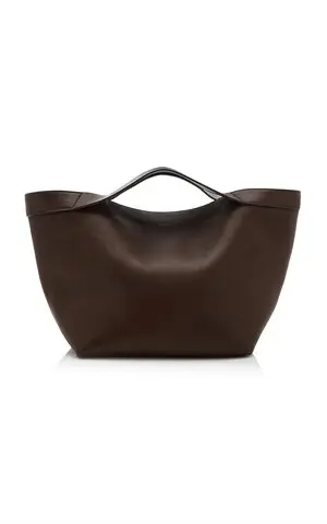THE ROW Small Kit Leather Tote - Brown