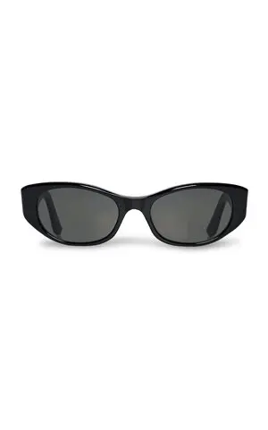 THE ROW C Oval-frame Acetate Sunglasses - Black