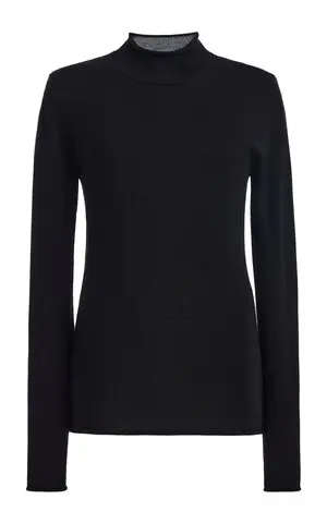 THE ROW Cashmere High-neck Top - Black