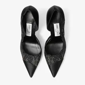 JIMMY CHOO Brigitte 100 Lace And Satin Pumps