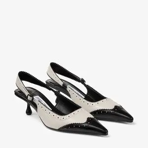 JIMMY CHOO Amel 50 Slingbacks With Brogue Detailing
