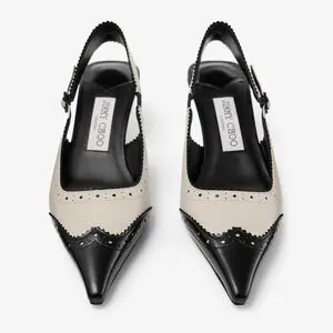 JIMMY CHOO Amel 50 Slingbacks With Brogue Detailing