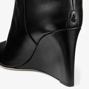 JIMMY CHOO Blake Knee Boot 85 Smooth Leather Knee-high Boots With Wedge Heel