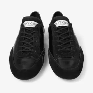JIMMY CHOO Sunny Low Top Trainers In Leather Mix And Eel Printed Leather - Black