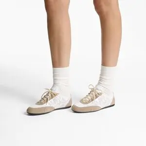 JIMMY CHOO Sunny Low Top Trainers - V White/stone