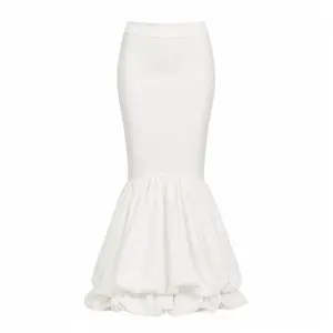 MANDRAGORA Sculpted Mermaid Skirt With Voluminous Hem