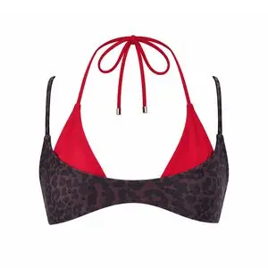 BELLETAGE SWIMWEAR The Leo Bikini Top - Red/yellow