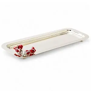 MARLETH Plated Presentation Tray — Oval - Silver