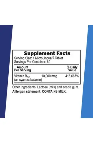 SUPERIOR SOURCE Cyanocobalamin Sublingual Dissolvable Vitamin B-12 Tablets