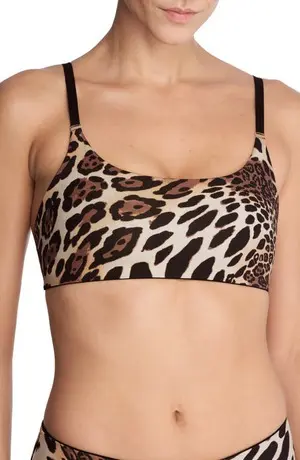 Natori Reversible Bikini Top - Luxe Leopard/black
