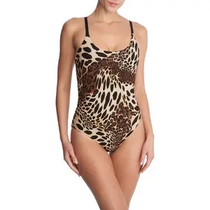 Natori Natori Riviera Reversible One-Piece Swimsuit Leopard/black