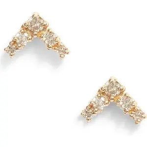 SET & STONES Vienna Diamond Stud Earrings - Gold