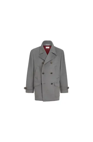 Brunello Cucinelli Virgin Wool Cloth Four-pocket Pea Coat