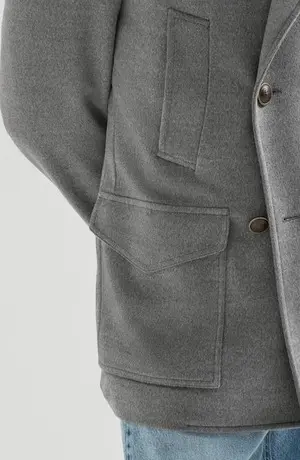 Brunello Cucinelli Virgin Wool Cloth Four-pocket Pea Coat