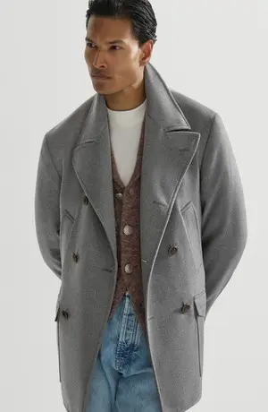 Brunello Cucinelli Virgin Wool Cloth Four-pocket Pea Coat