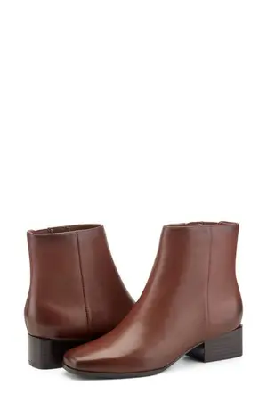 Easy Spirit Sidney Leather Bootie - Brown