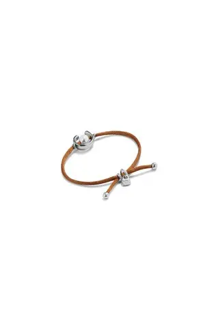 UNODE50 Brown Silk-style Thread Bracelet With Pearl Shell