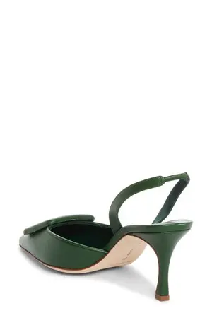 Manolo Blahnik Maysli Buckle Slingback Pump