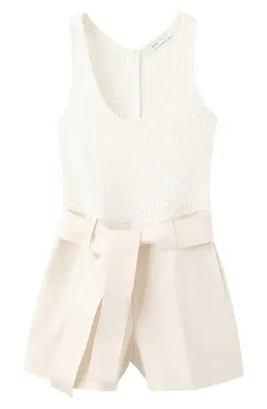 Mango Cotton Short Jumpsuit