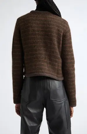 Altuzarra Striped Alpaca Blend Jacket - Fudge