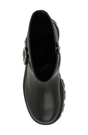 Nine West Ryder Faux Leather Moto Boots - Black