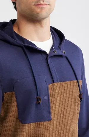 Johnnie-o Waffle Panel Hoodie