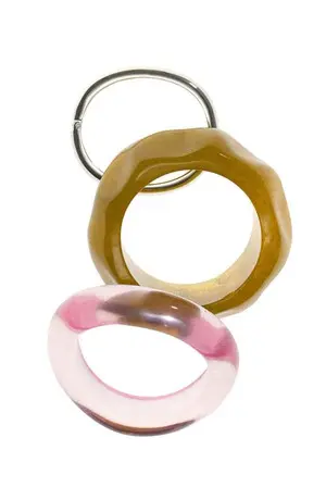 Mango Set Of 3 Resin & Metal Bracelets