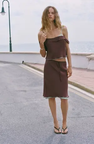 Mango Fluid Midi Skirt