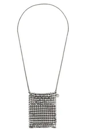 ALLSAINTS Chainmail Bag Long Pendant Necklace