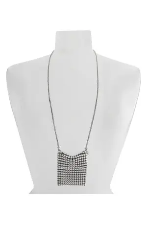 ALLSAINTS Chainmail Bag Long Pendant Necklace