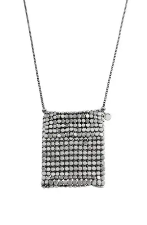 ALLSAINTS Chainmail Bag Long Pendant Necklace