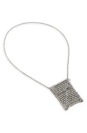 ALLSAINTS Chainmail Bag Long Pendant Necklace