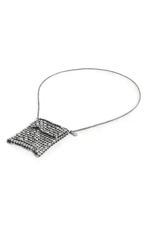 ALLSAINTS Chainmail Bag Long Pendant Necklace