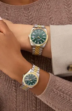 Guess Jada Chronograph Two-tone Stainless Steel Bracelet Watch
