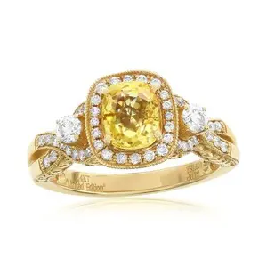 SOUZANA BY SUZY LEVIAN 14k Gold 1.62ct Sapphire And 0.71cttw Diamond Ring - Yellow