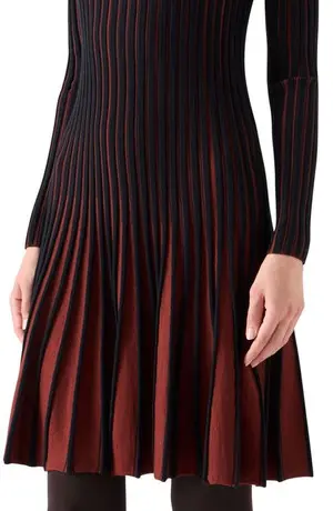 Akris Ribbed Virgin Wool Dress