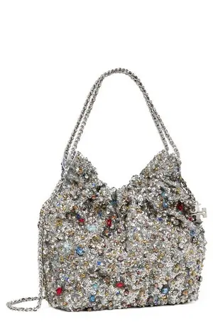 Tory Burch Fleming Embellished Mini Hobo - Warm Rain