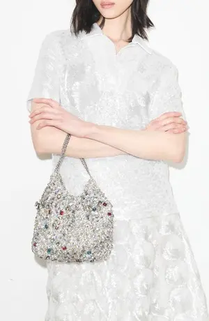 Tory Burch Fleming Embellished Mini Hobo