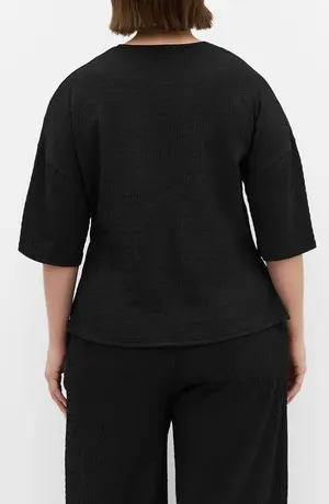City Chic Brianna Texture Side Tie Top
