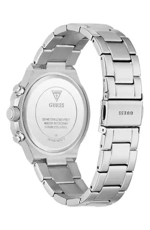 Guess Silvertone Multifunction Bracelet Watch